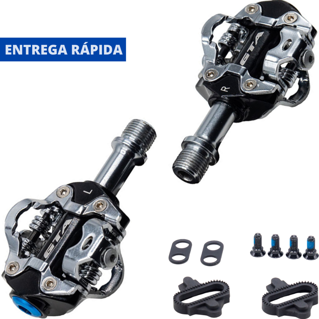 Pedal Clip Em Alumínio Gta Rx Mtb C/ Taco Rolamento Selado | Shopee Brasil