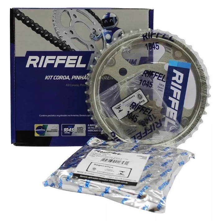 Kit Relação Riffel Start Cg 150 Fan 150 Titan 150 Titanium | Shopee Brasil