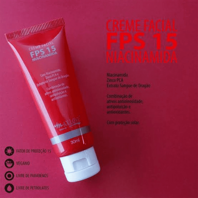 creme facial fps 15 niacinamida max love | Shopee Brasil