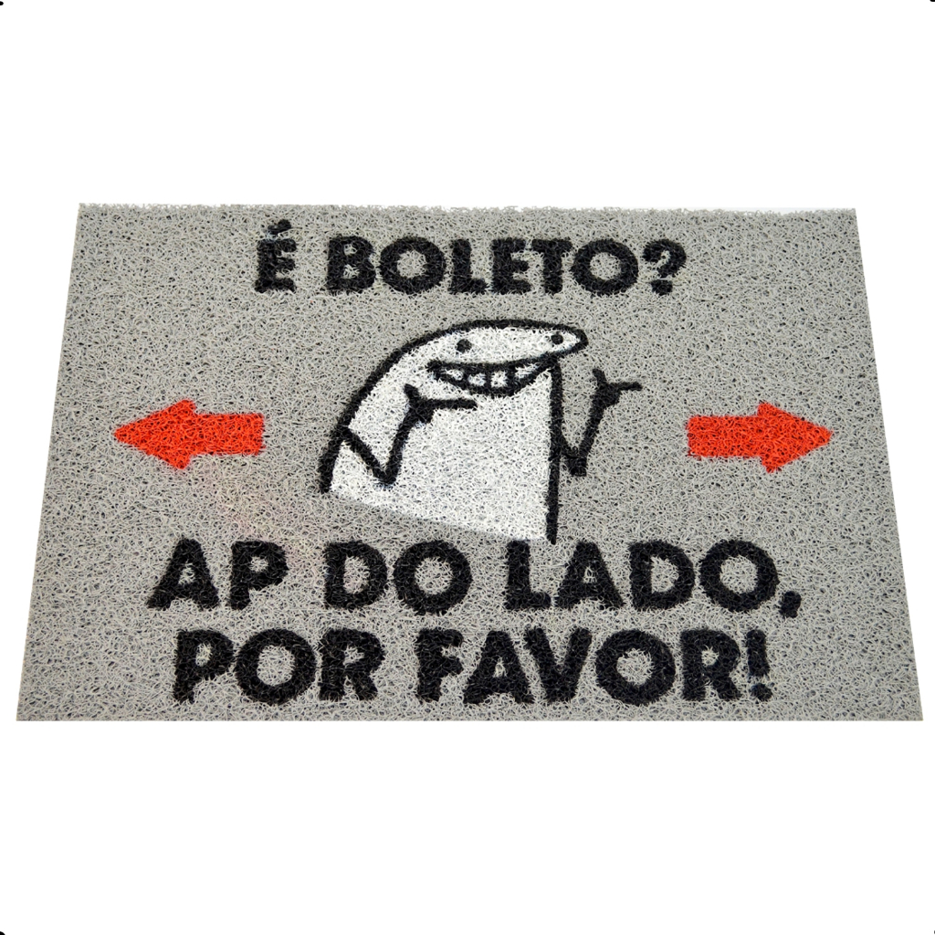 Tapete Capacho 60x40 Florks Boleto Ap Frase Divertido Geek meme porta ...