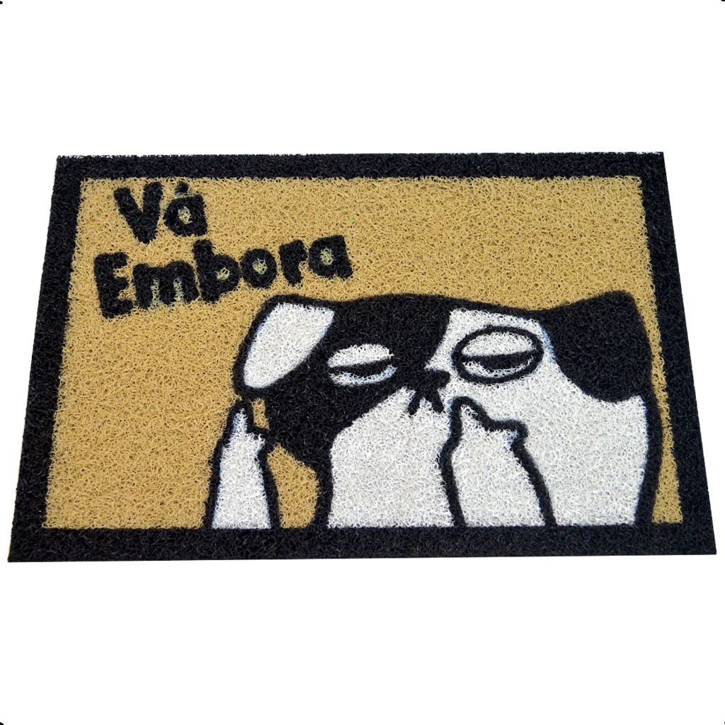 Tapete Capacho 60x40 Va Embora Divertido Casa Pet Lar porta entrada ... Tapete Capacho 60x40 Va Embora Divertido Casa Pet Lar porta entrada ...