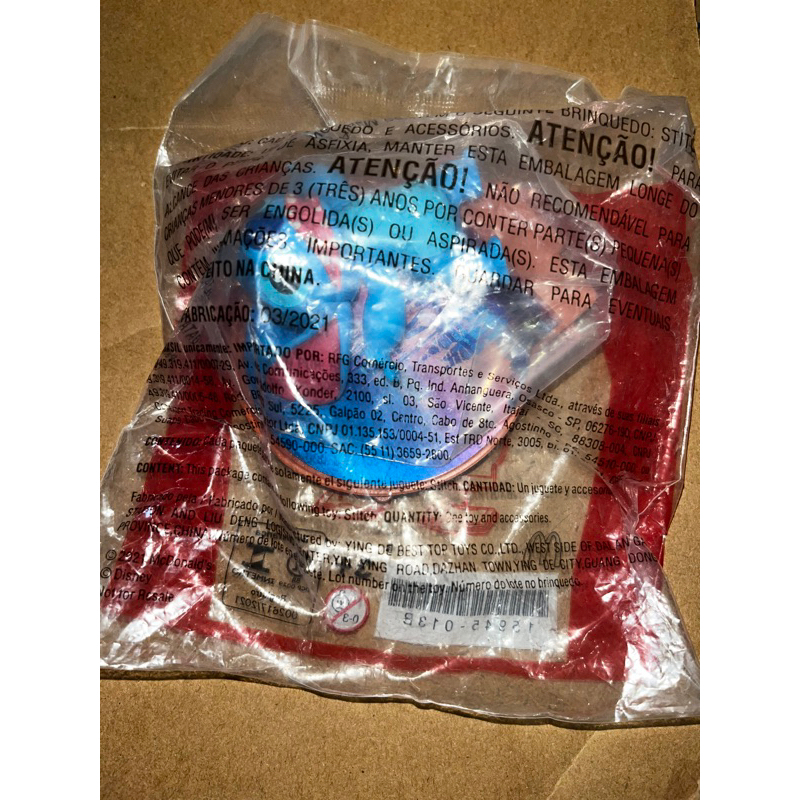 Stitch, Coleção 50 anos da Disney: Mc Donalds, Mc lanche feliz | Shopee ...