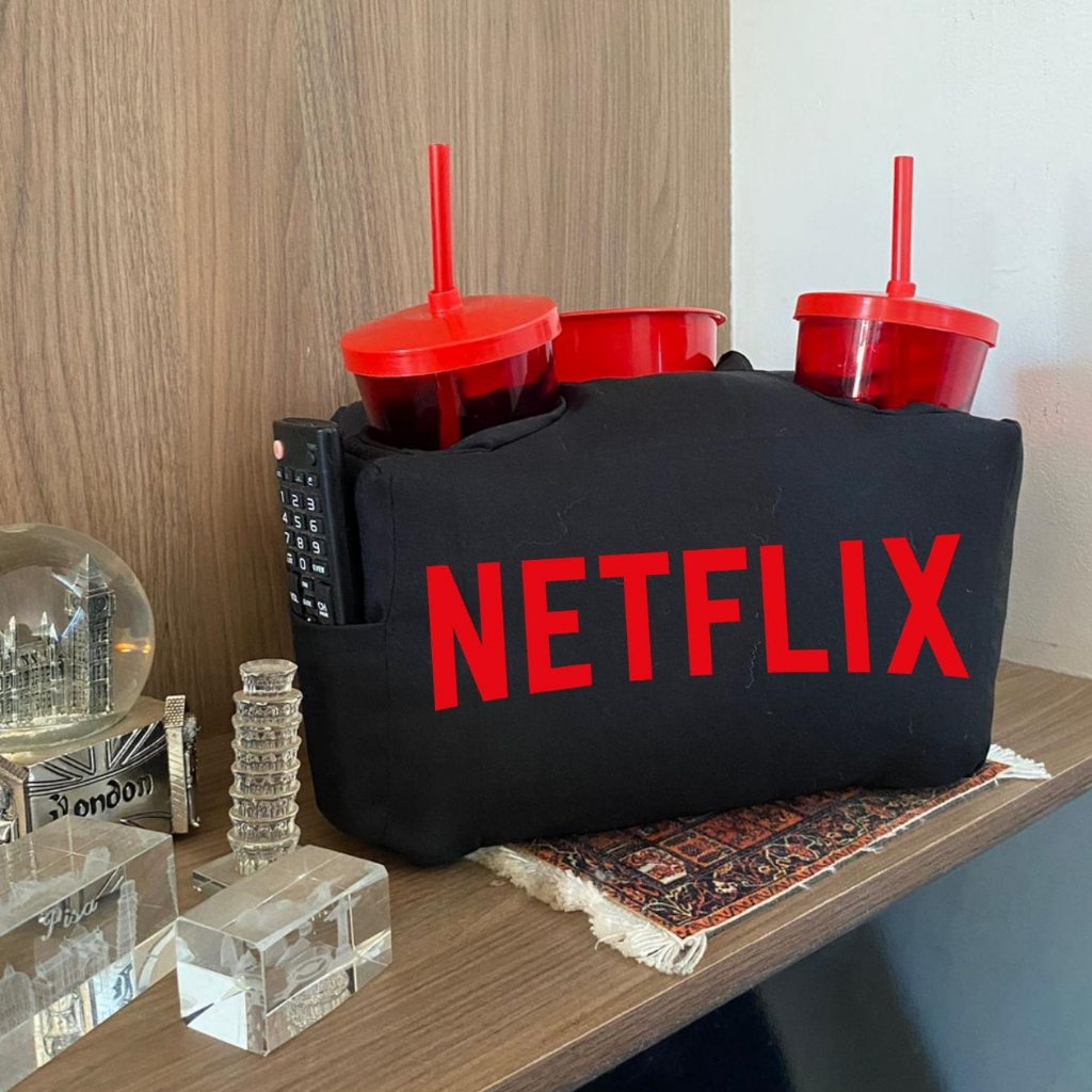 Almofada Netflix para Pipoca e Copos | Shopee Brasil