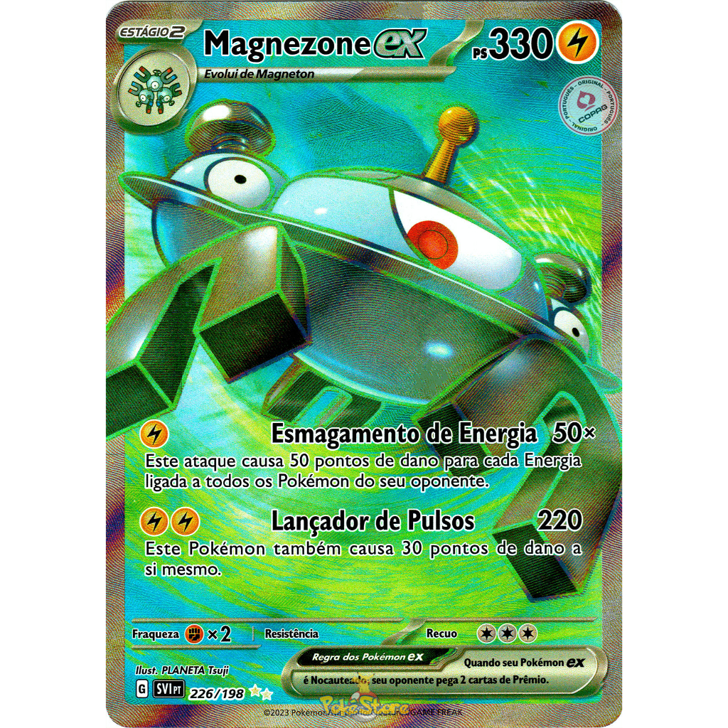 Carta Pokemon Magnezone EX Português Card Original Copag | Shopee Brasil