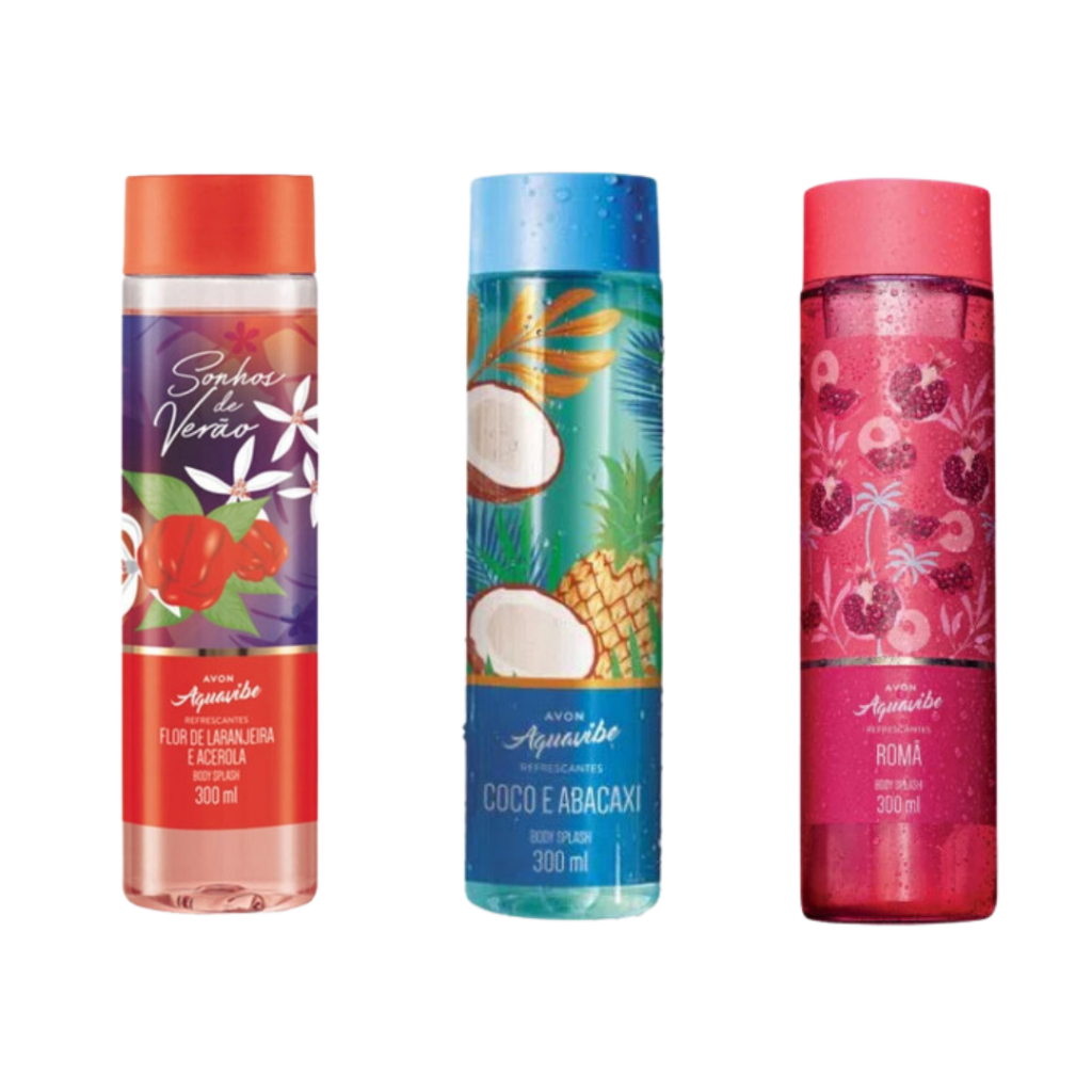 Colônias Body Splash Aquavibe Refrescante Avon - 300ml perfume | Shopee ...