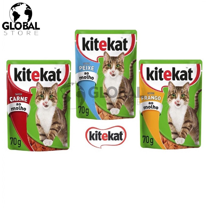 Kit 5 Sachê de Ração Úmida para Gatos KITEKAT ® 70g | Shopee Brasil