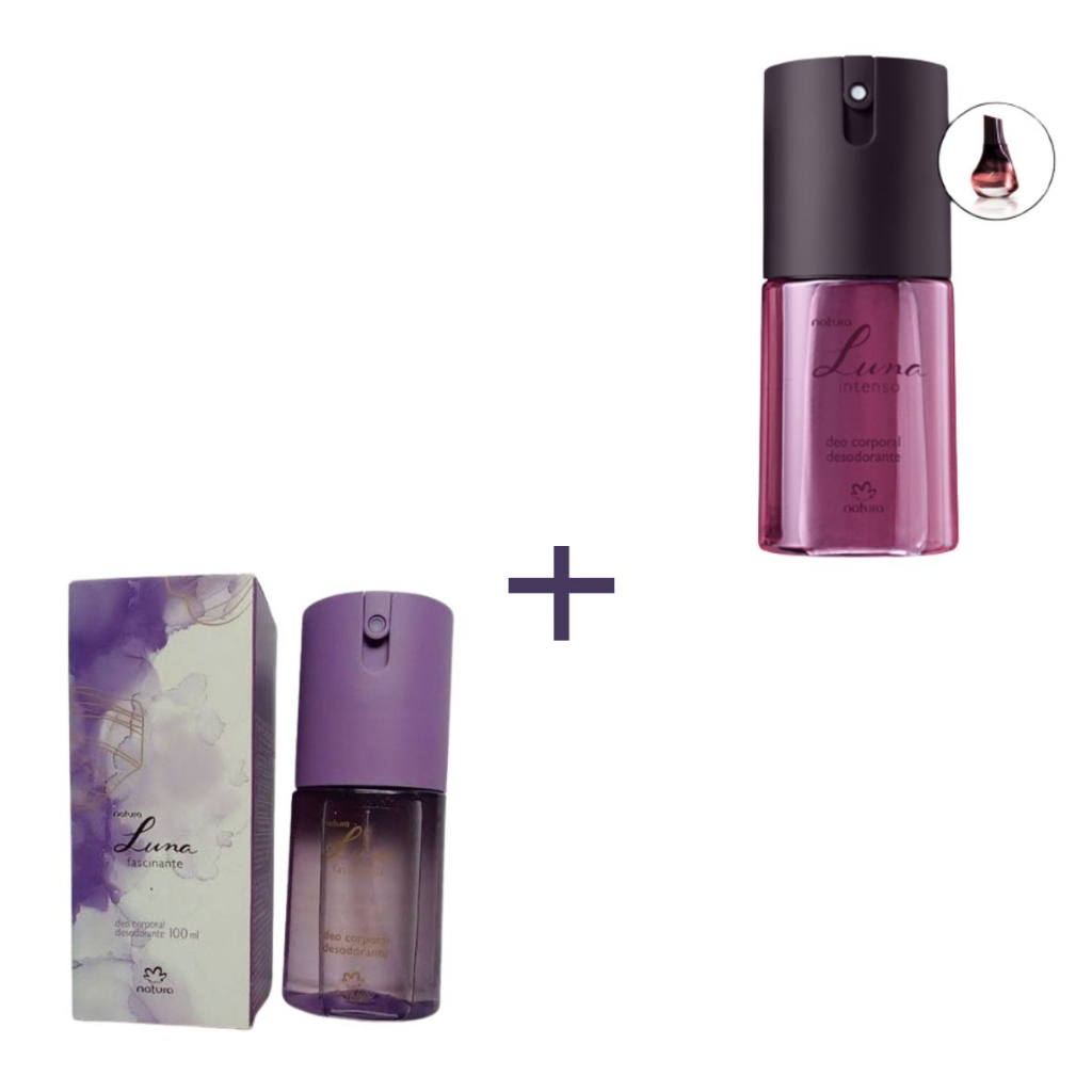 Kit Deo corporal Feminino Natura 100ml Luna Fascinante e Luna Intenso ... Kit Deo corporal Feminino Natura 100ml Luna Fascinante e Luna Intenso ...