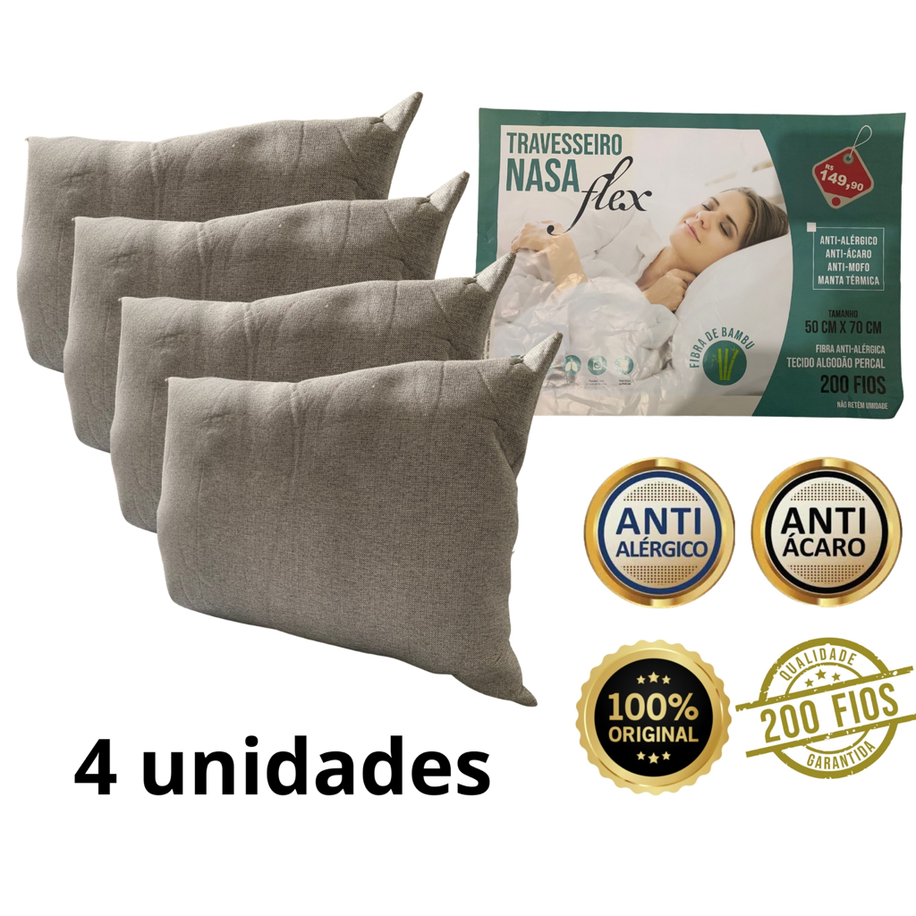 Kit 4 Travesseiro Travisseiro Tradicional Nasa Latex Alto Duro Firme ... Kit 4 Travesseiro Travisseiro Tradicional Nasa Latex Alto Duro Firme ...