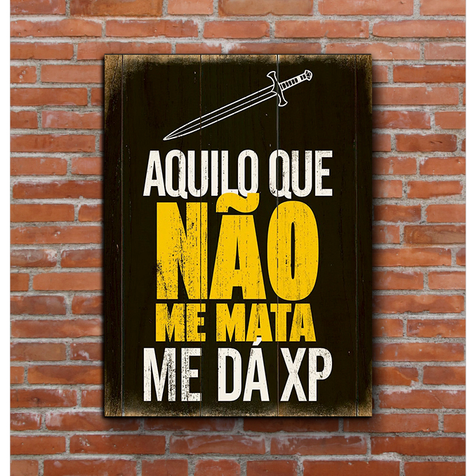 Quadros Decorativos 20cm X 30cm Para Gamers Placas Decorativas Na