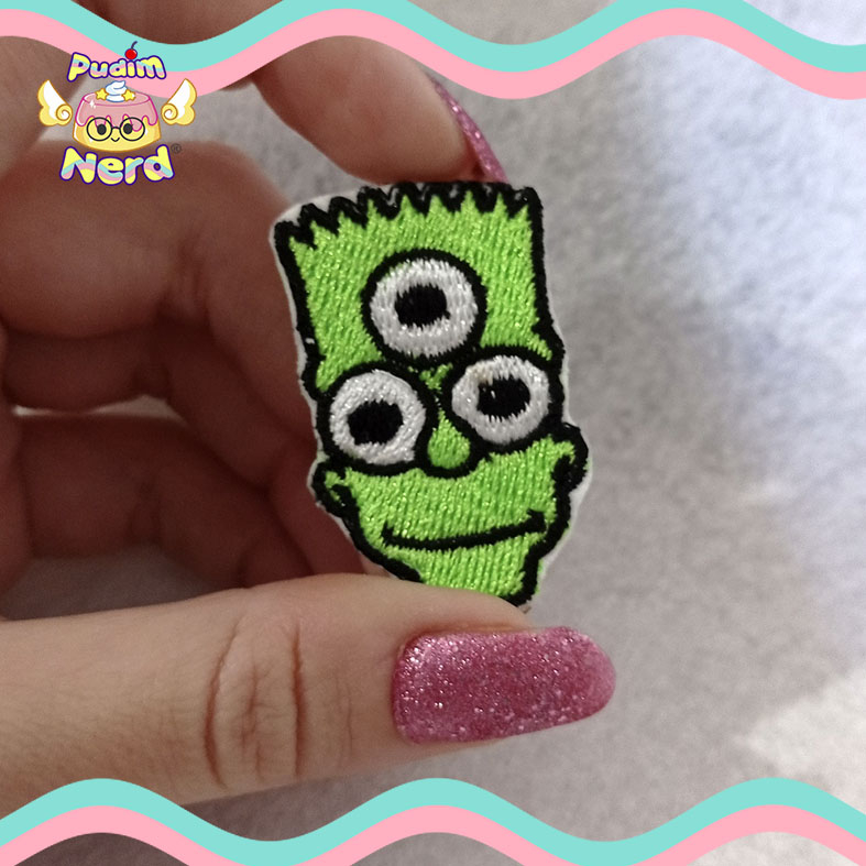 Patch aplique Bart Simp. com termocolante | Shopee Brasil