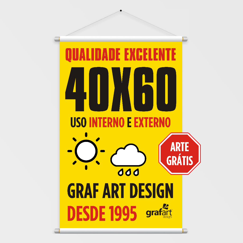 Banner 40x60cm Lona Impressão Digital Banner Personalizado | Shopee Brasil