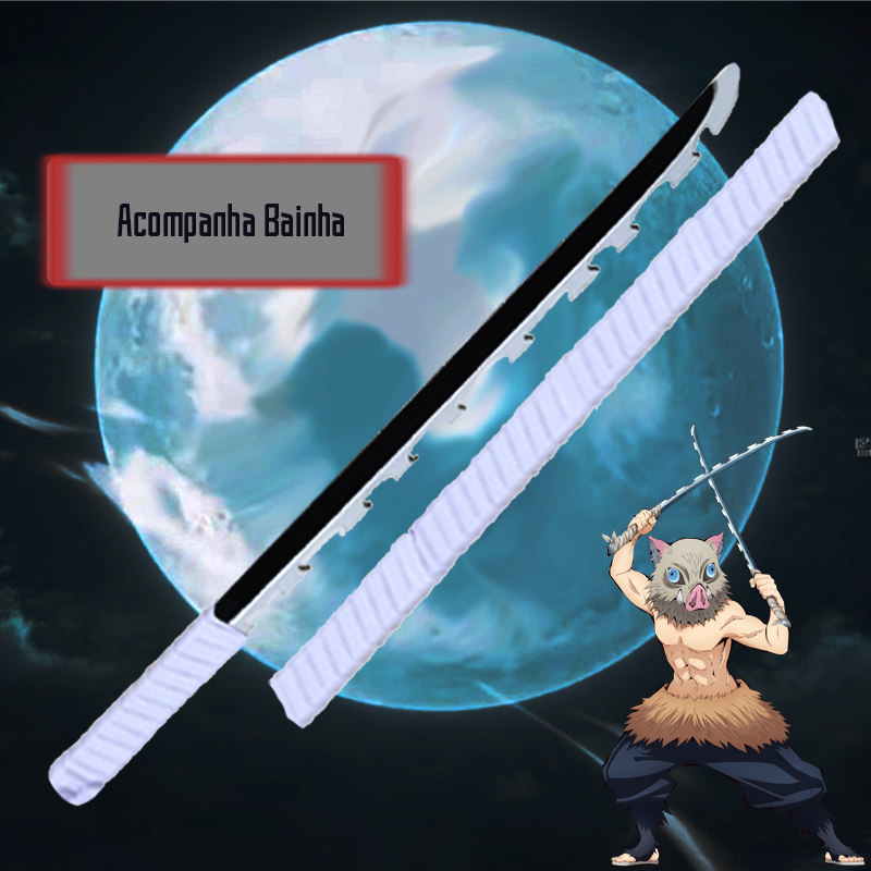 Espada / Katana com Bainha Demon Slayer / Kimetsu no Yaiba Inosuke em ...