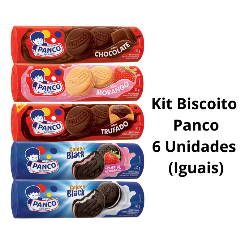 Biscoito recheado panco kit c/12 x140g | Shopee Brasil
