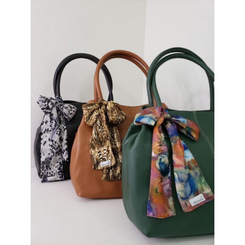 Bolsa Anandra Leandra Couro Legítimo Puro Original | Shopee Brasil