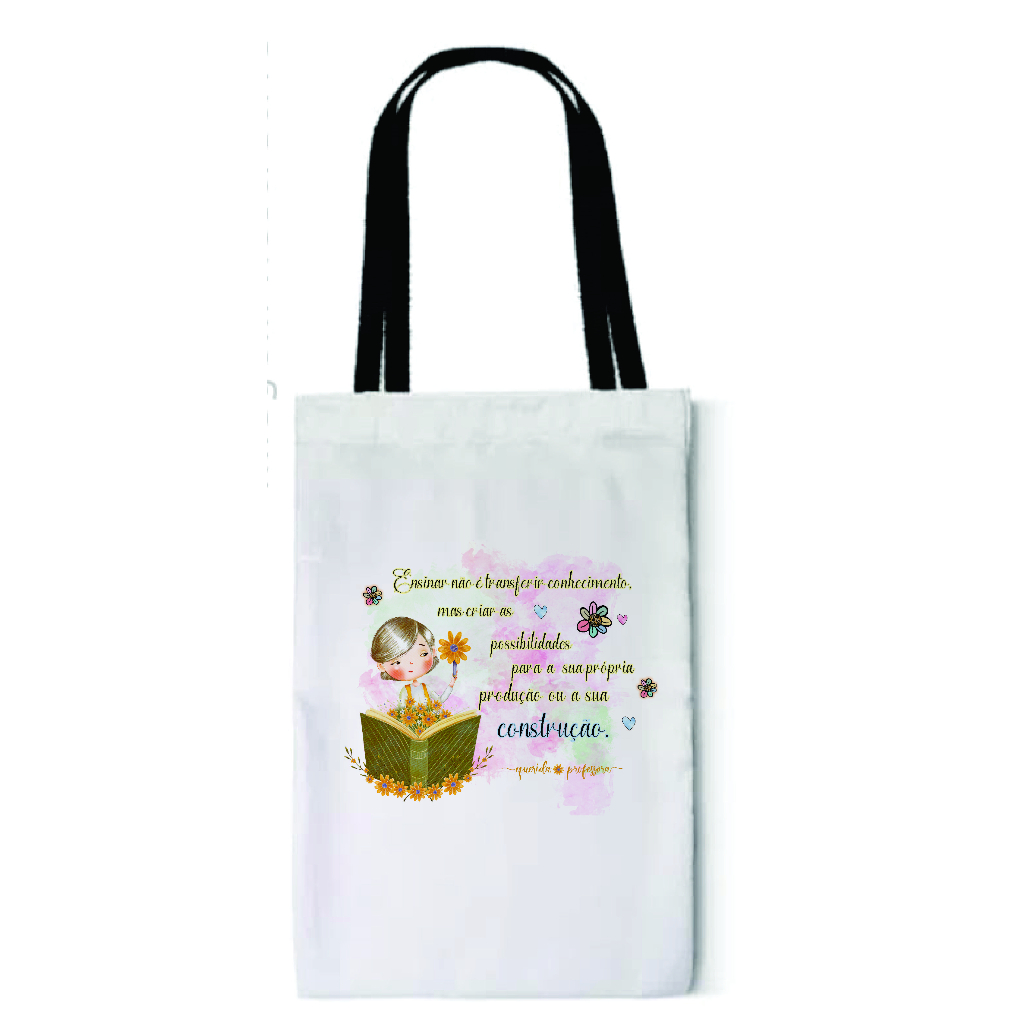 Sacola bolsa de livros, professora ed. infantil | Shopee Brasil