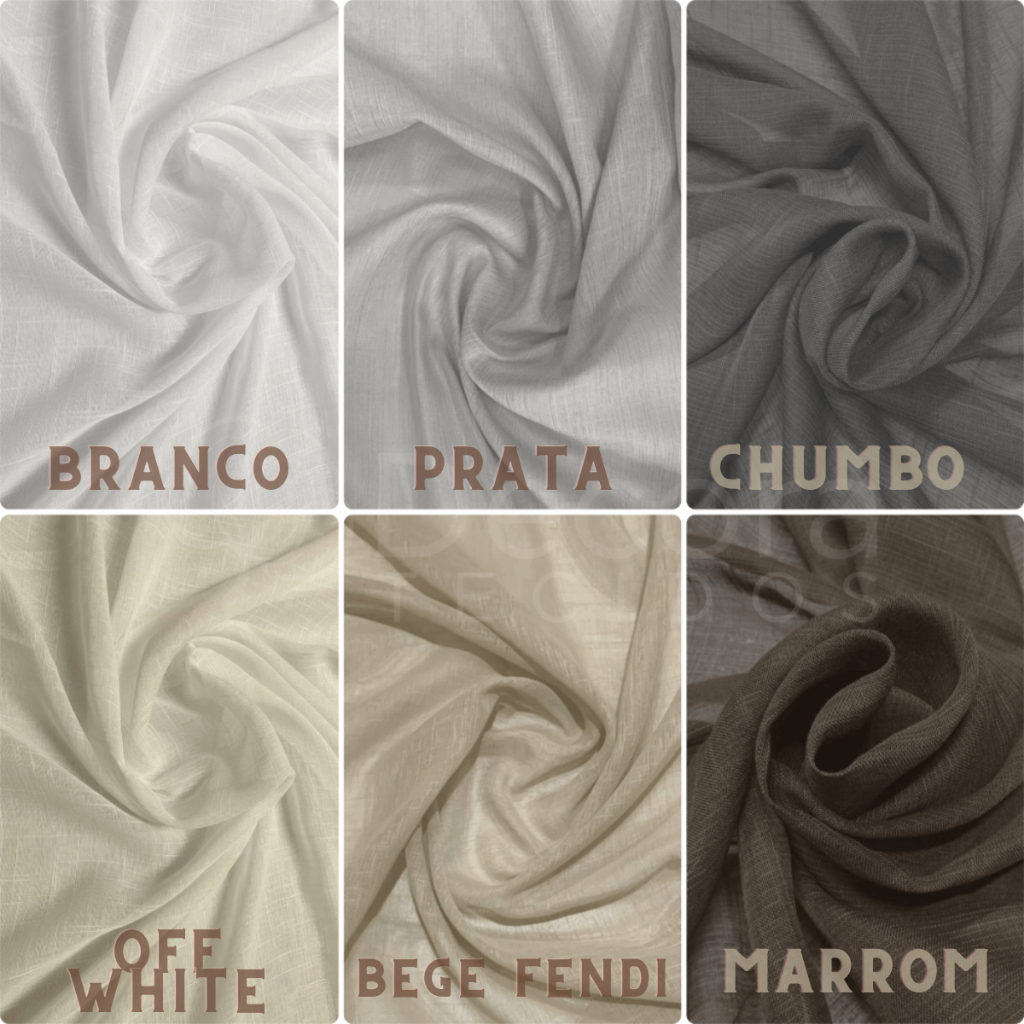 Tecido 8m x 3m largura Voil Voal Flame Gaze de Linho | Shopee Brasil