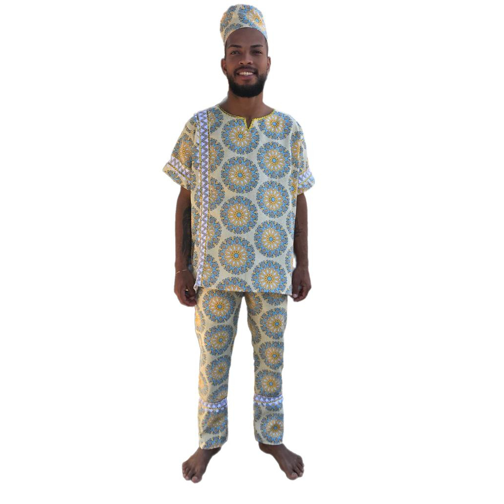 Roupa Masculina pai de Santo com Eketé Umbanda Candomblé ogum xango ...