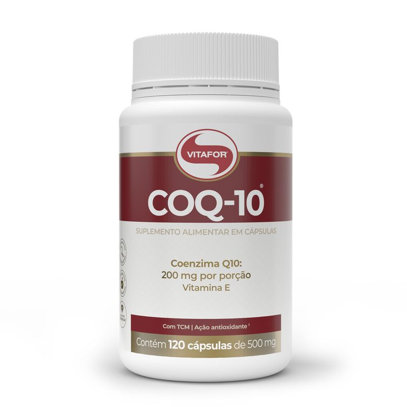 10% OFF VITAFOR, Coenzima Q10, 120 Cápsulas (500mg) | Shopee Brasil