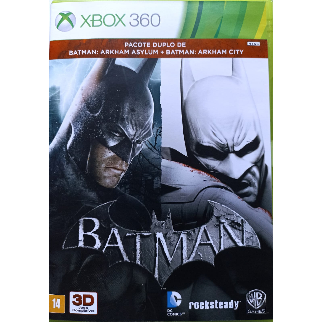 Batman Arkham City + Asylum XBOX 360 Mídia Física Original | Shopee Brasil