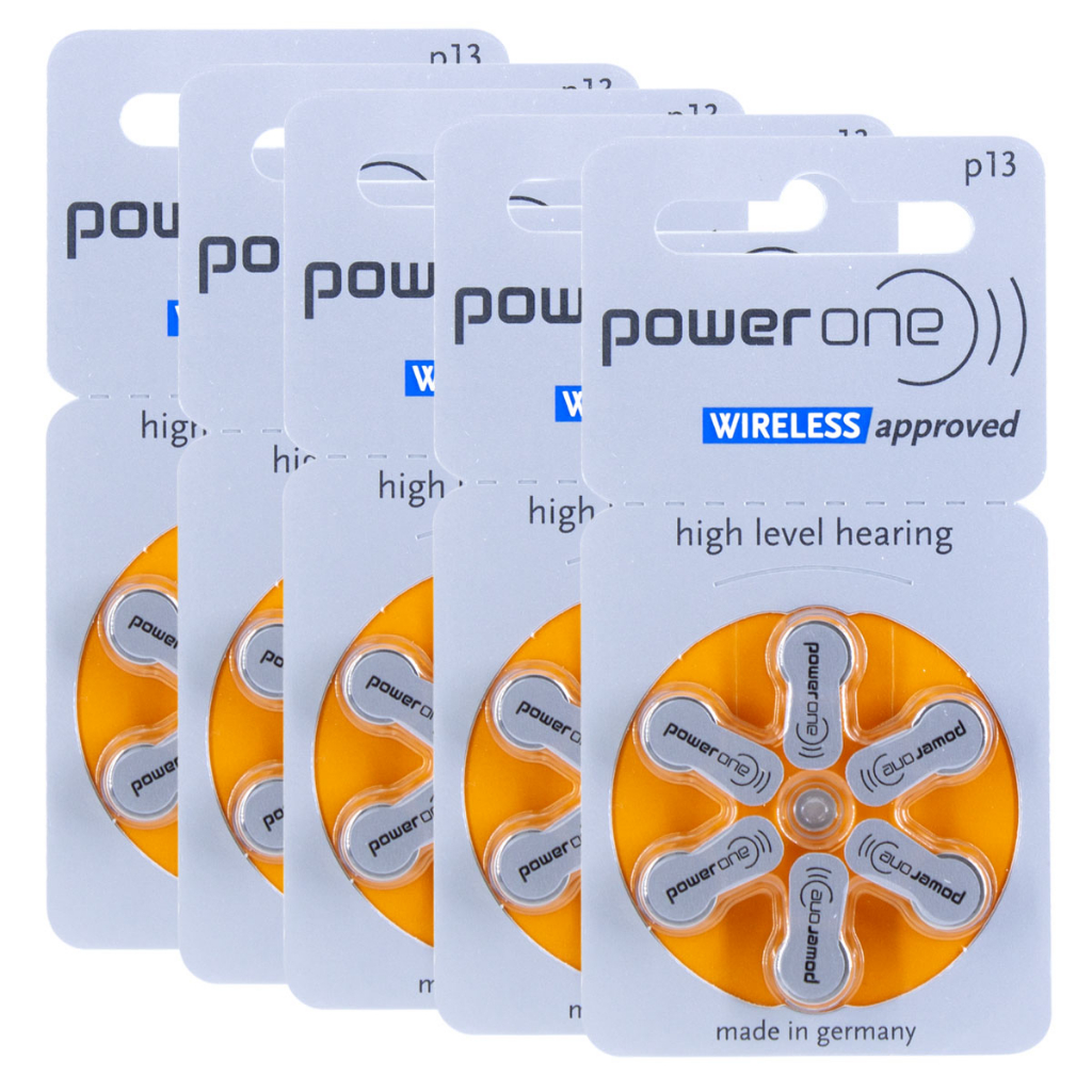 Pilha Auditiva 13 Power One Bateria Pr48 kit 30 unidades | Shopee Brasil