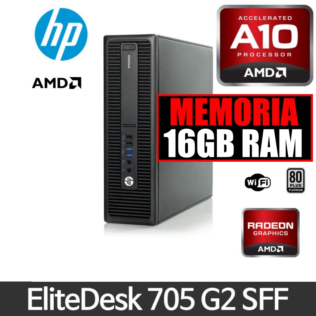 Computador HP EliteDesk CPU AMD 16GB RAM DDR3 PC VGA Radeon R7 | Shopee ...