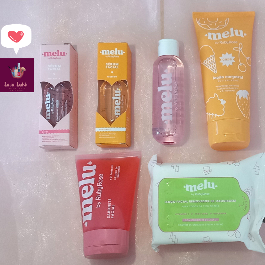 Linha Melu skincare by Ruby Rose Loção Corporal ButterCream lenços ...