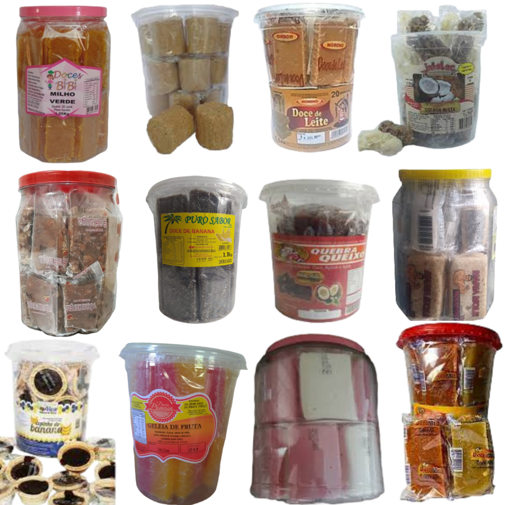 DOCES FESTIVOS DE POTES COM 20 UNID NO POTE (ESCOLHER SABORES) escolher ...