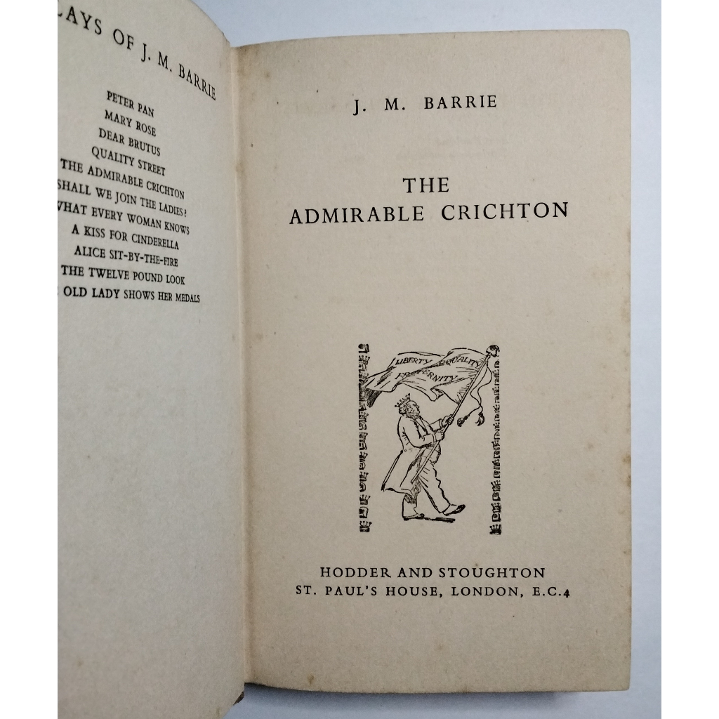 Livro The Admirable Crichton - James Matthew Barrie - 1954 | Shopee Brasil