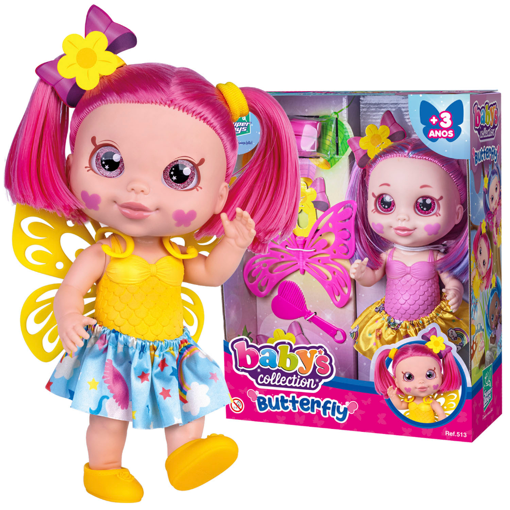 Boneca Baby Butterfly Alive Fada Com Cabelos Coloridos - Super Toys ...