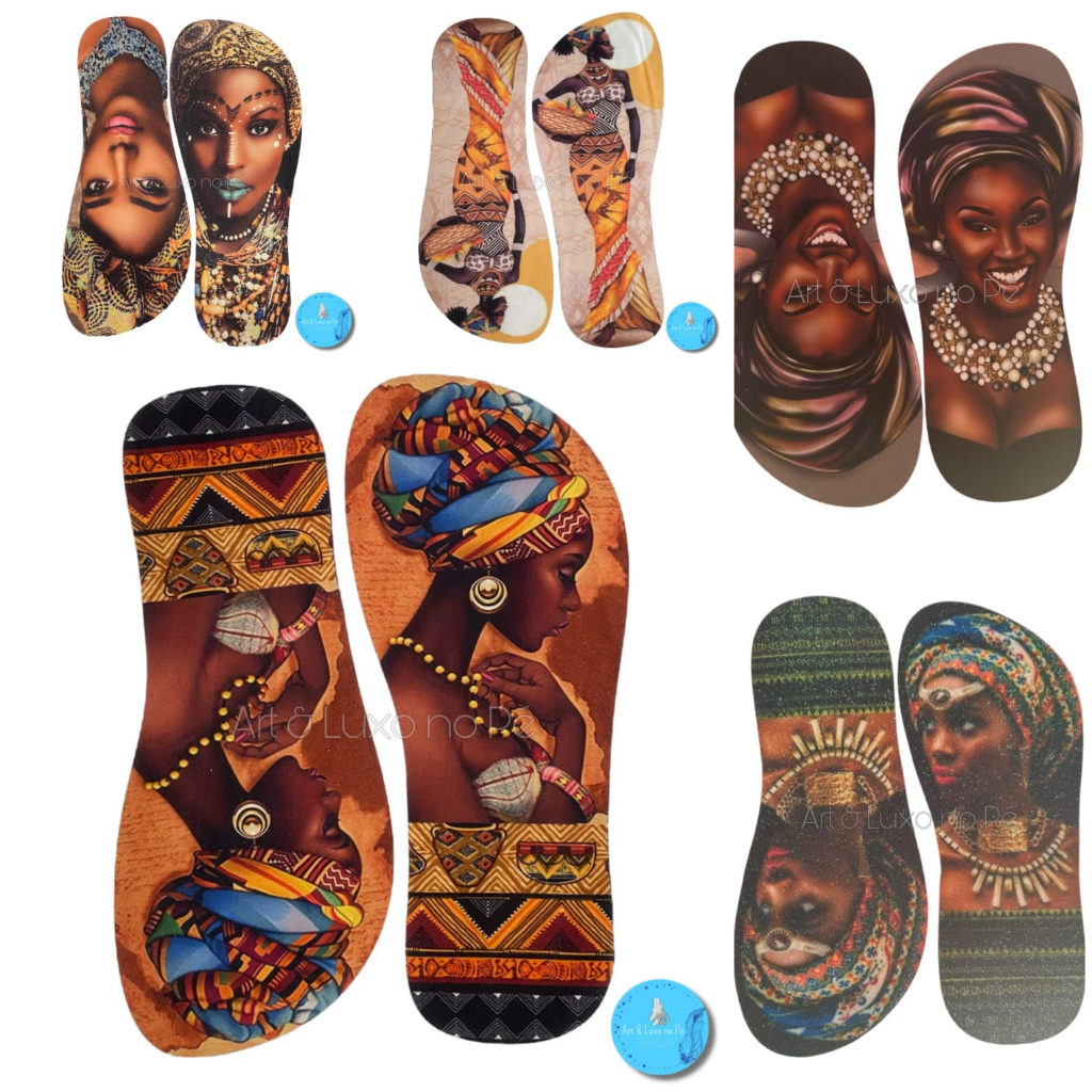 Estampa Termocolante Sublimatica Cultura Africana Para Chinelos (com ...