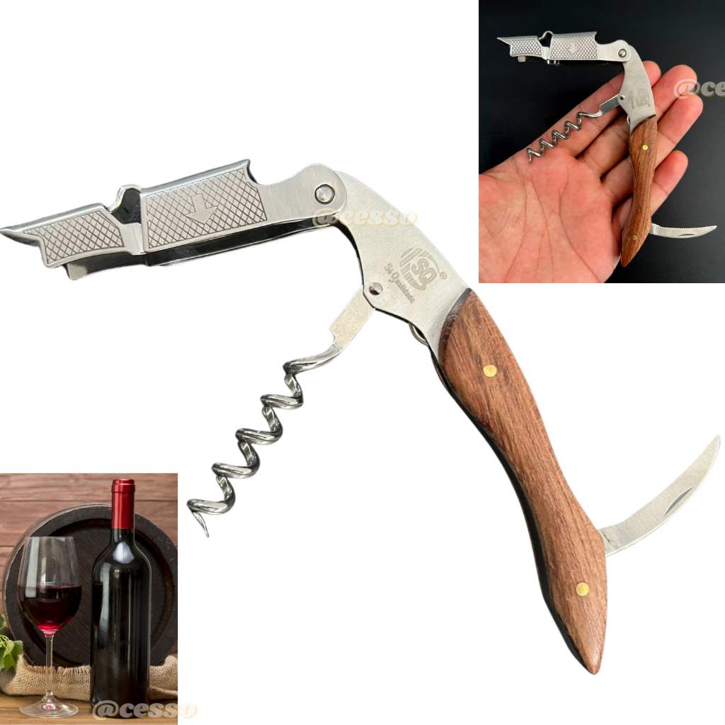 Saca-rolhas Abridor De Vinho E Garrafas Profissional Garbo | Shopee Brasil