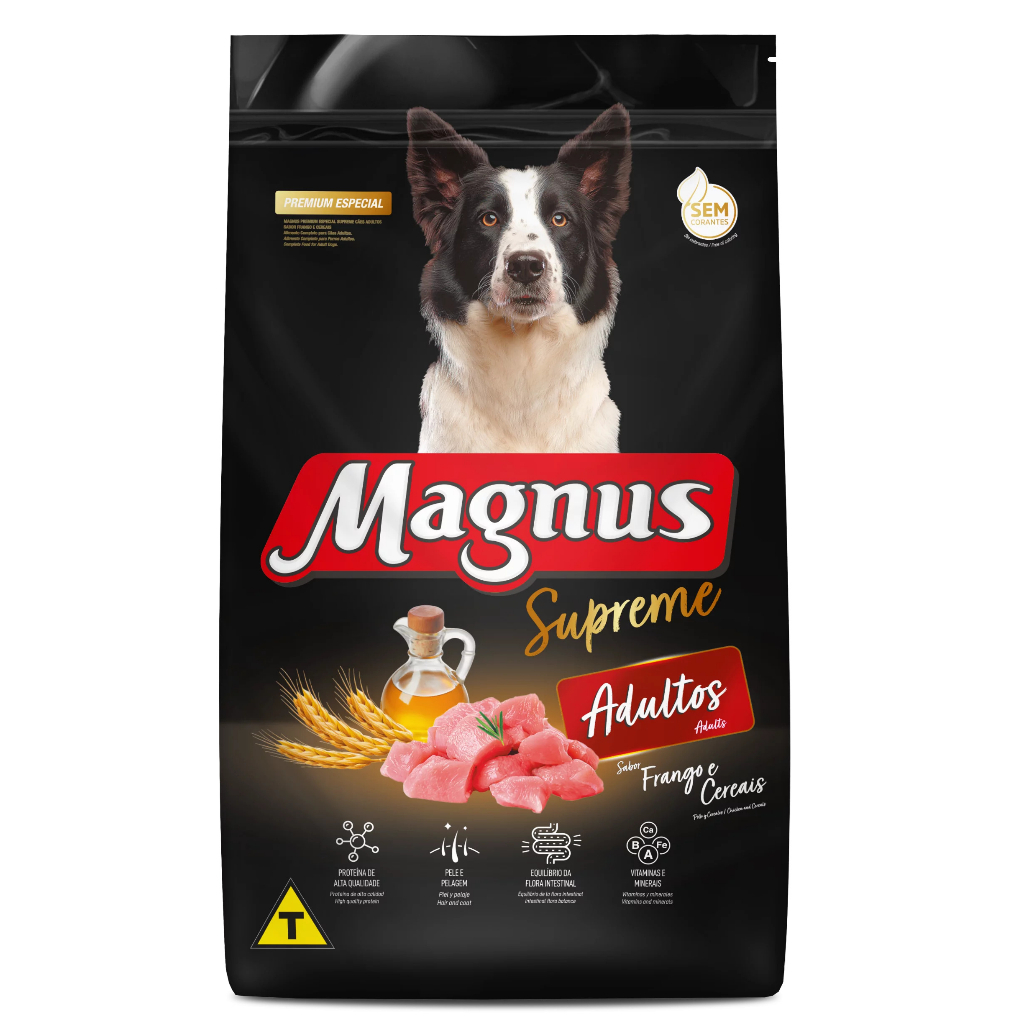 Ração Magnus Supreme Adulto Raça Média e Grande Frango 15 kg | Shopee ...