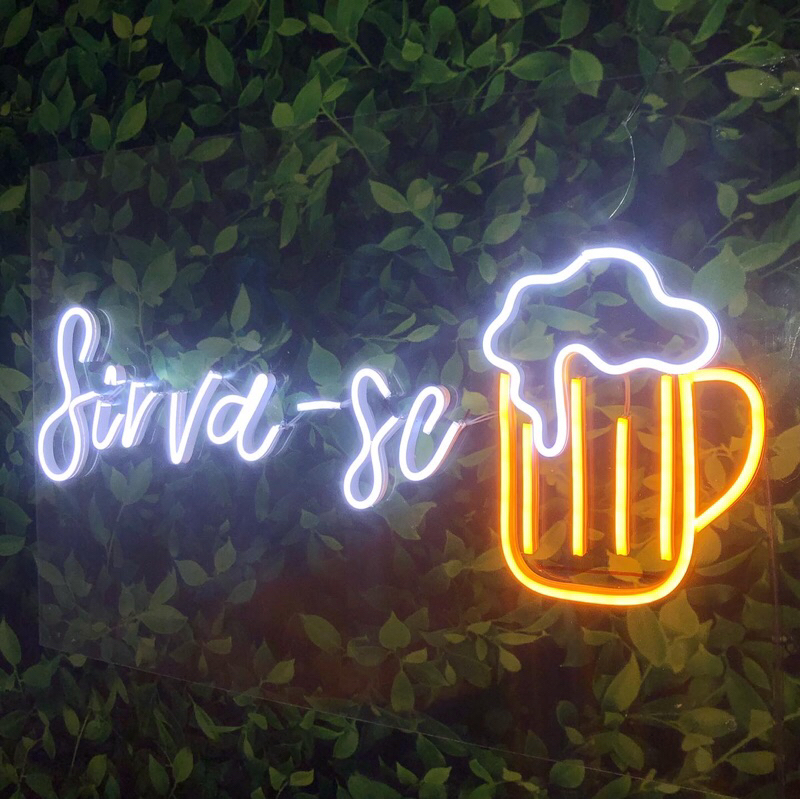 Letreiro SIRVA-SE CHOPP Led Neon | Shopee Brasil