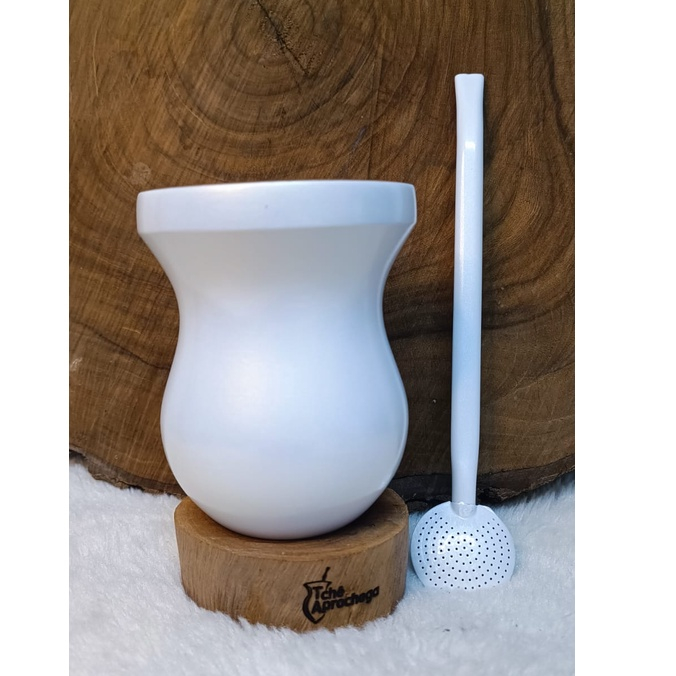 Cuia Madeira Imbuia Premium Especial Chimarrão Branca Perolada colors ...