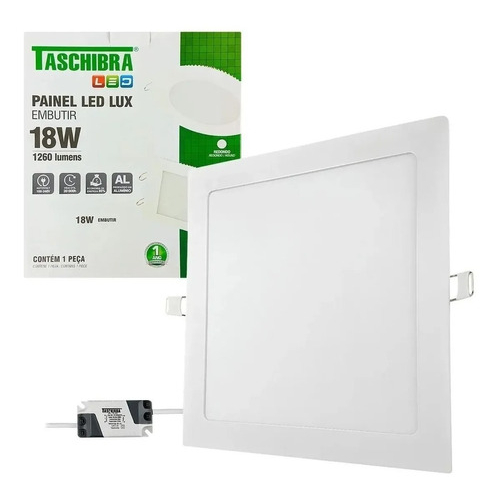 Luminária Led Painel Led Embutir Quadrado 18W - (6500k Branco frio) - (3000k Amarelo) | Shopee ...