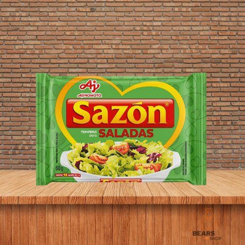 Sazon Verde Tempero Sabor Salada Com 12 Unidades - 60g | Shopee Brasil