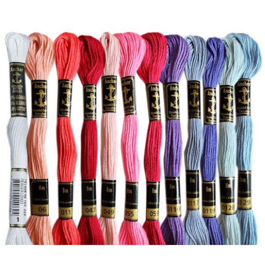 meadas para bordado ponto cruz anchor mouline 8m | Shopee Brasil