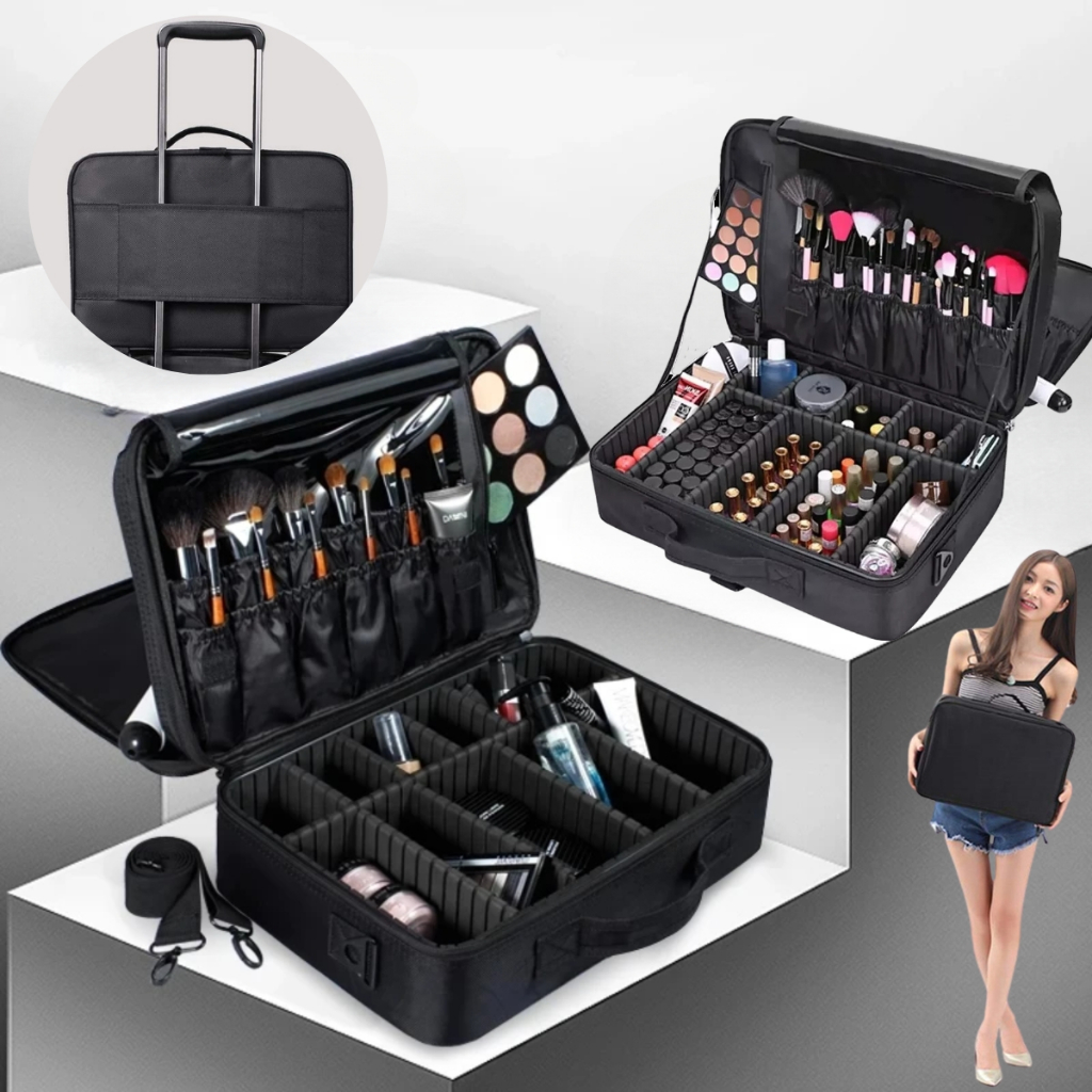 Maleta de Maquiagem Organizadora Grande Profissional Bolsa Mala Viagem Maquiador Case com ...