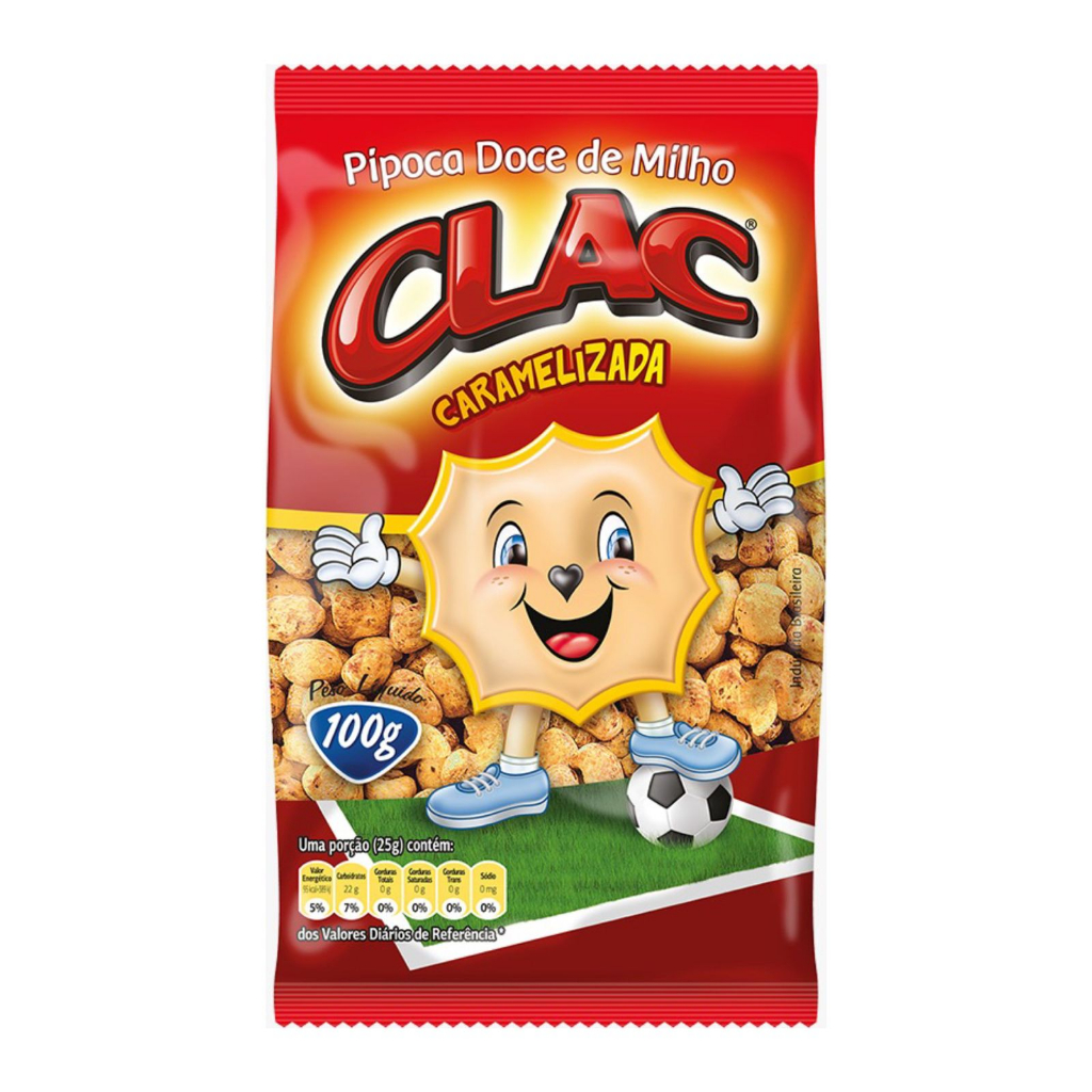 KIT - PIPOCAS CLAC 100G - 2 FARDOS DE 10X100G (20 PACOTES DE 100G ...