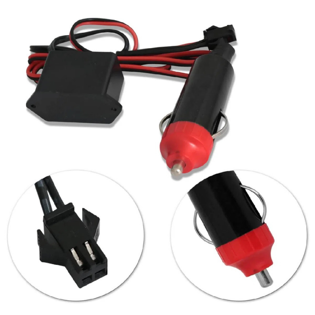 Reator 12v Adaptador 12v para Fio De Neon + Conector para acendedor ...