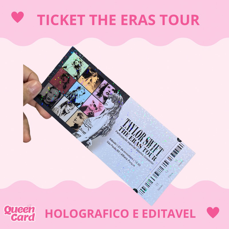 ticket the eras tour fanmade | Shopee Brasil