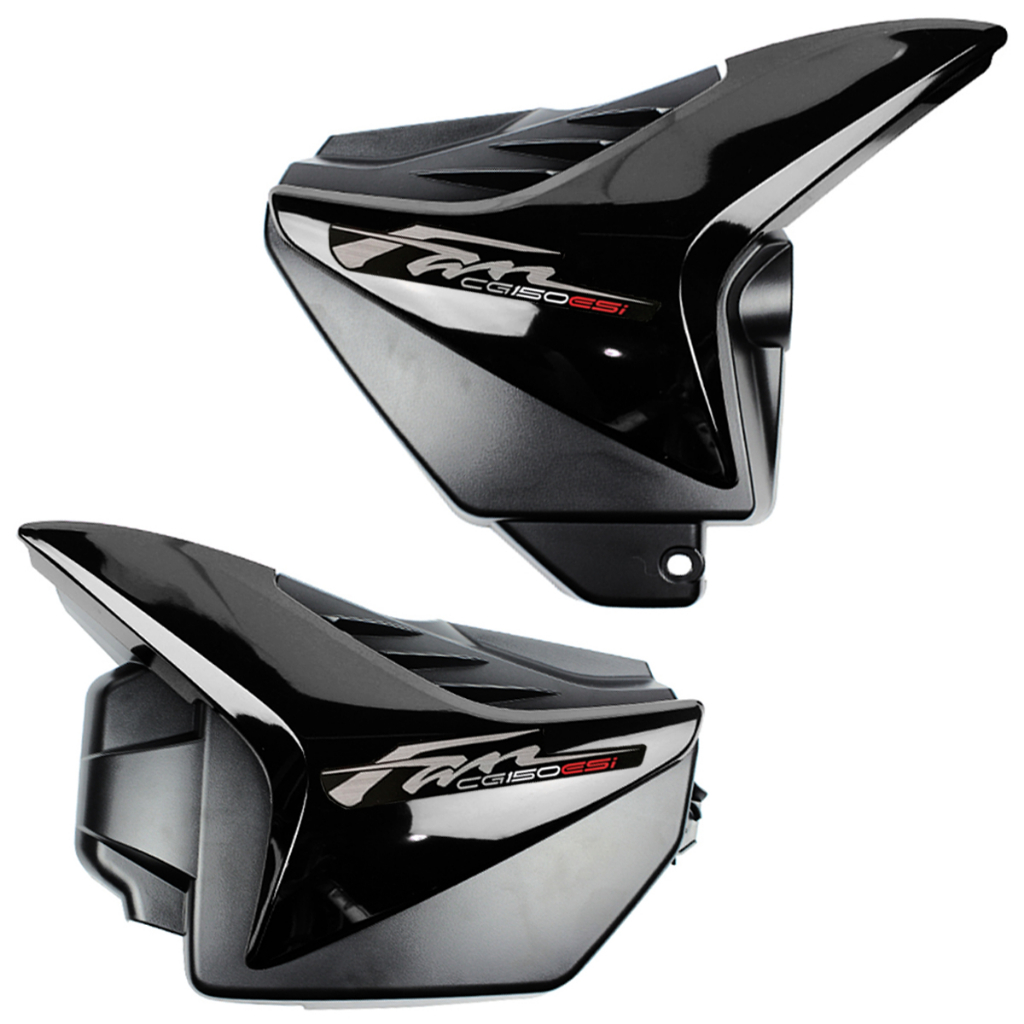 Tampa Lateral Cg Fan 150 2012 Esi Preta Com Adesivos | Shopee Brasil