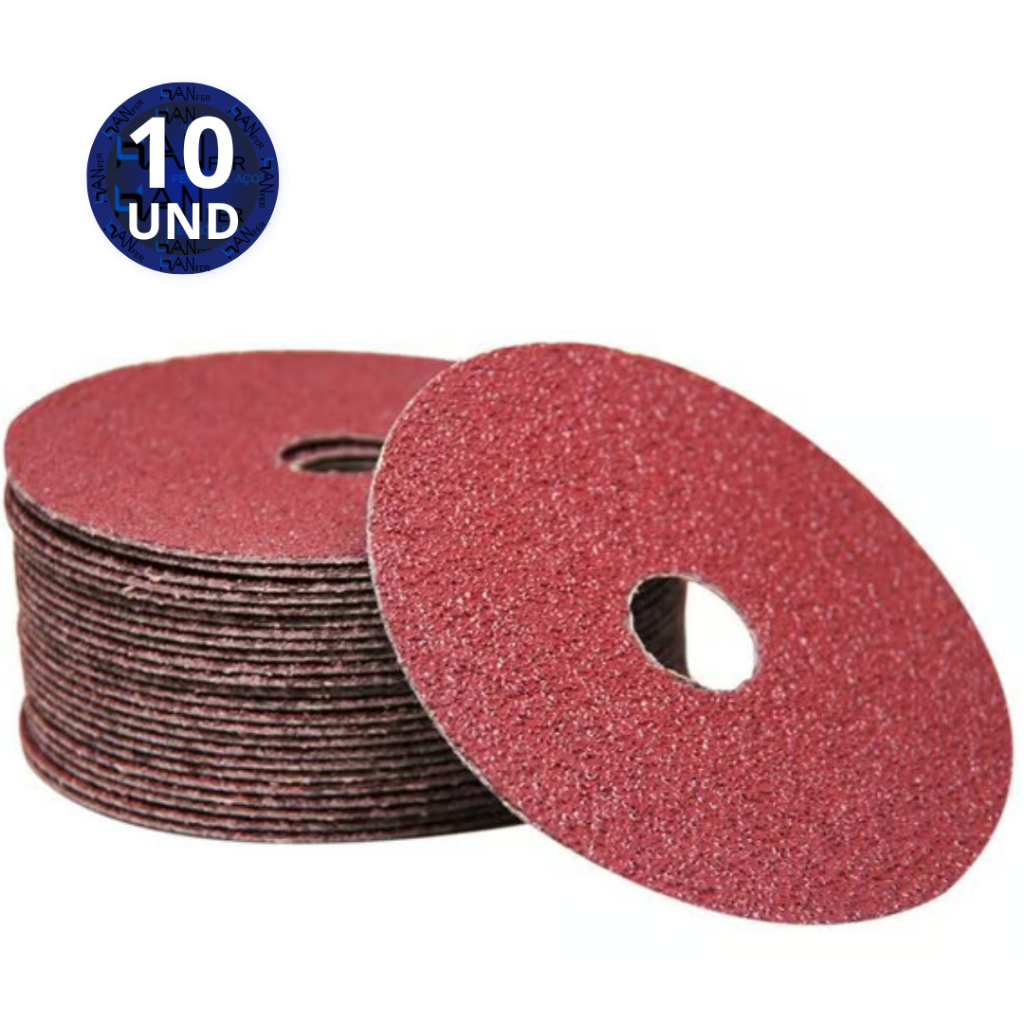 Kit 10 Disco de Lixa 180mm x 22,23mm Vários Grãos para Lixadeira ...