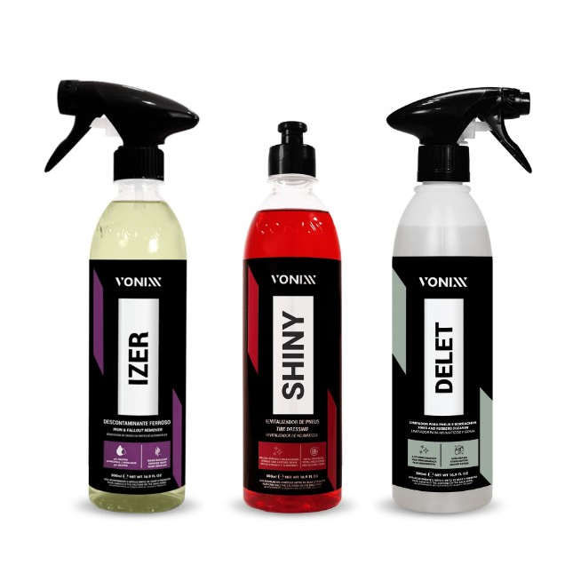 KIT VONIXX DELET 500ML + IZER 500ML + SHINY 500ML | Shopee Brasil