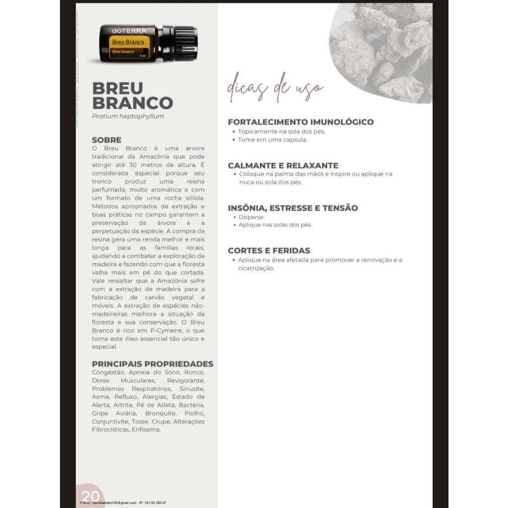 Breu Branco- 5 ml (doterra) | Shopee Brasil