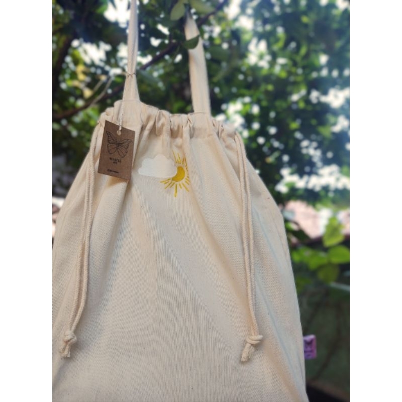 Ecobag sol e nuvem. | Shopee Brasil
