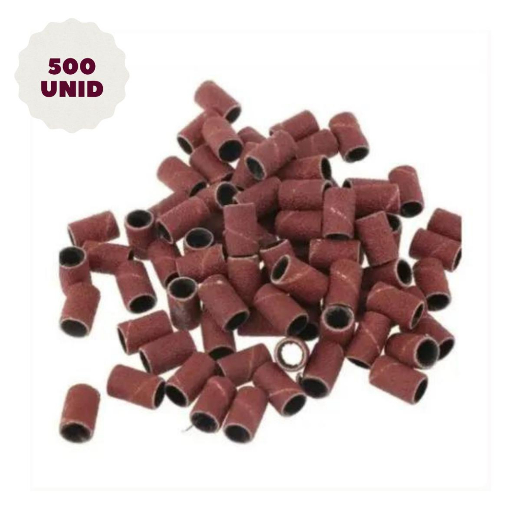 Refil Lixa Mandril 500 unidades Gramatura 80, 100, 120 e 180 para Motor ...