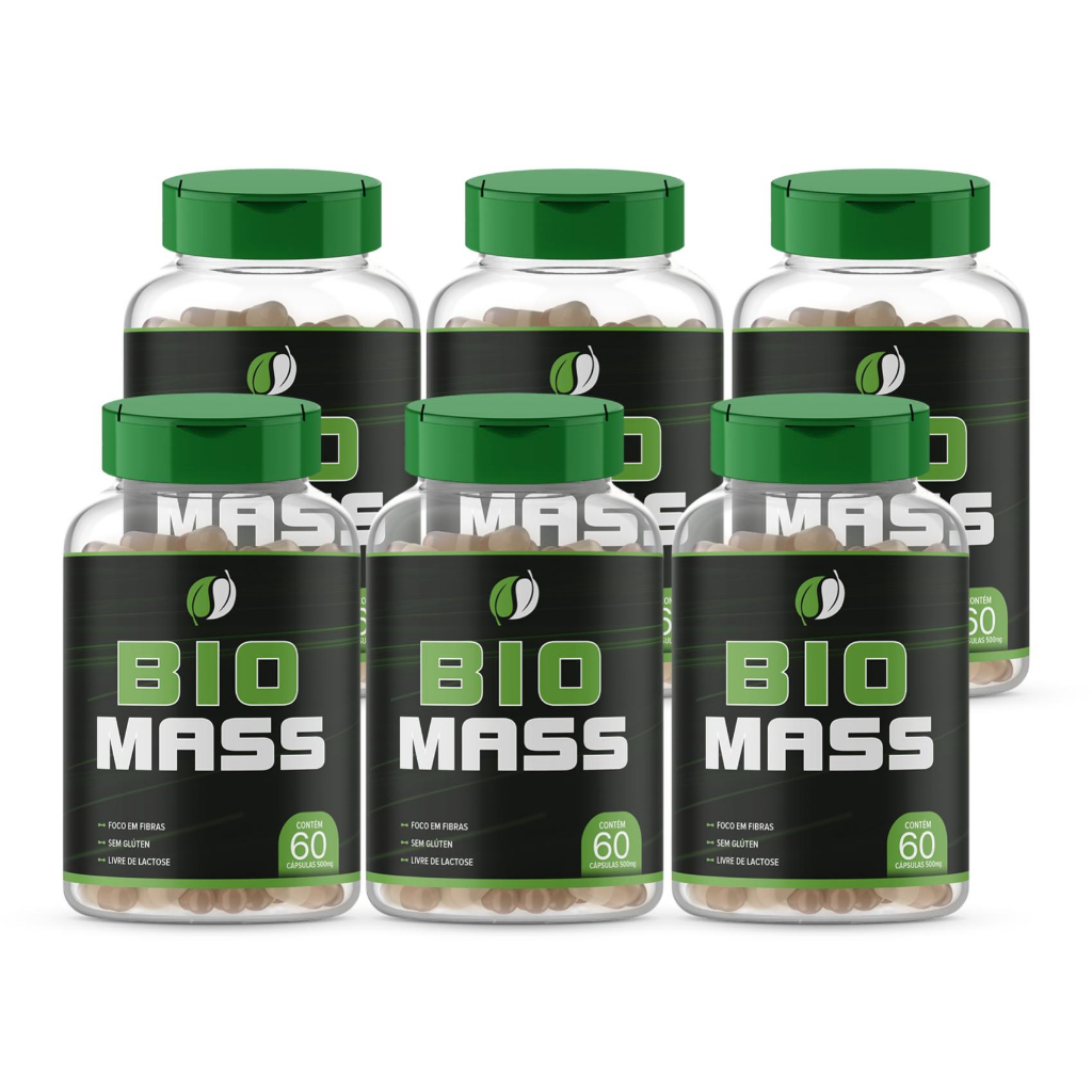 Bio Mass 6 potes totalizando 360 capsulas - Aproveite - Escorrega o Preço
