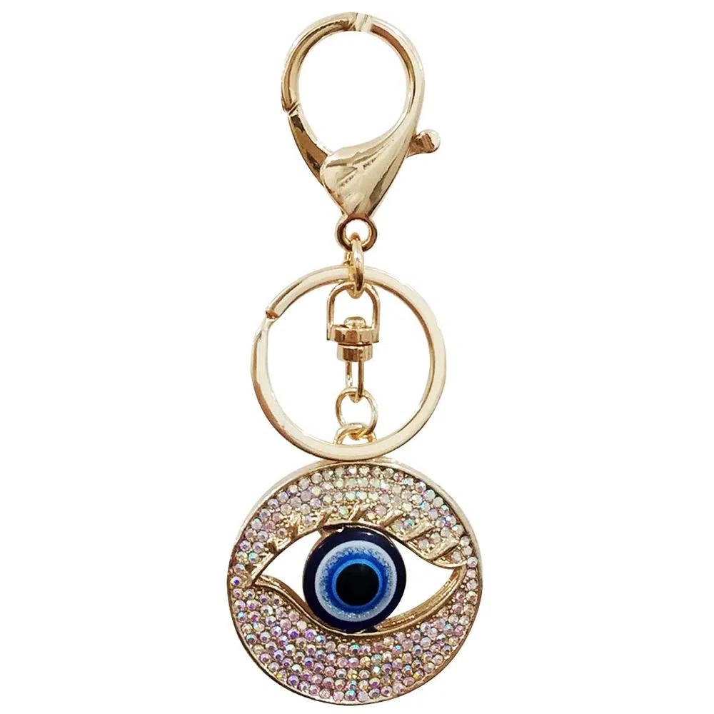 Chaveiro em Metal Com Strass Luxo Mão de Fátima/Mão Hansa/Olho Grego ...