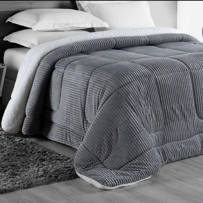 Edredom Casal Queen Coberdrom Dupla Face Grosso Pesado Cobertor Inverno ...